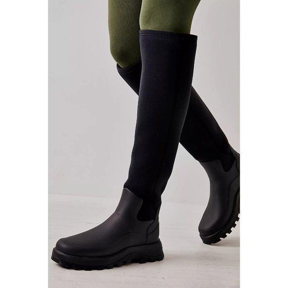 Hunter | Shoes | Hunter Tall City Explorer Boots In Black Neoprene ...